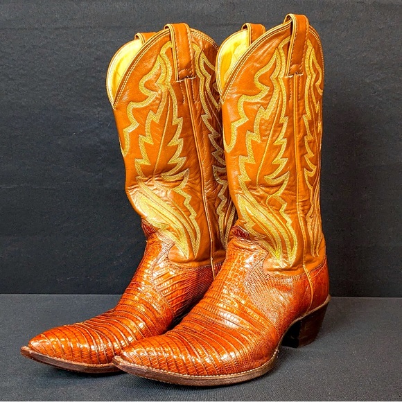 Justin Boots | Shoes | Justin Iguana Lizard Western Boots Size 8d ...